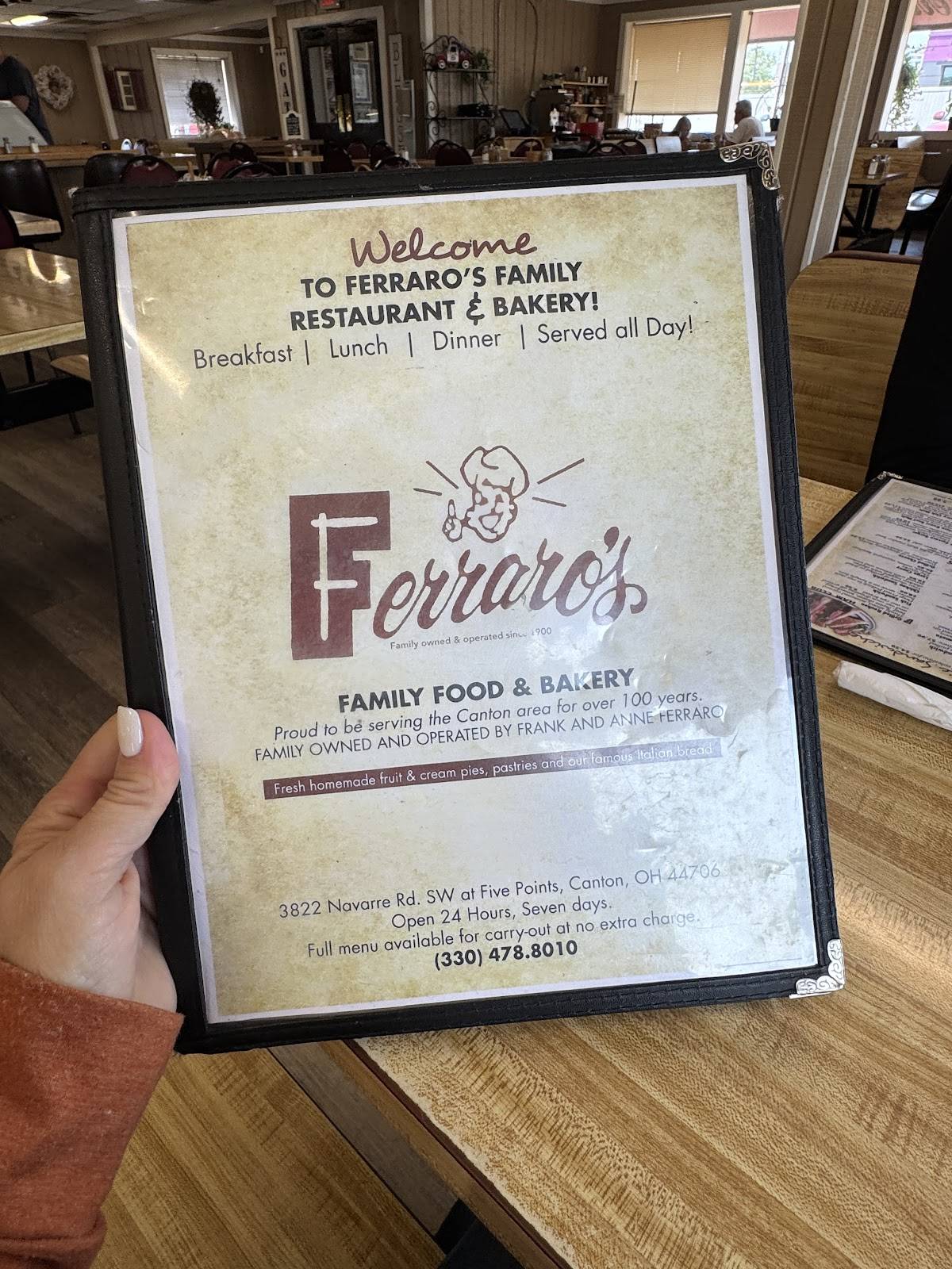 Menu at Ferraro's Family Restaurant, Canton