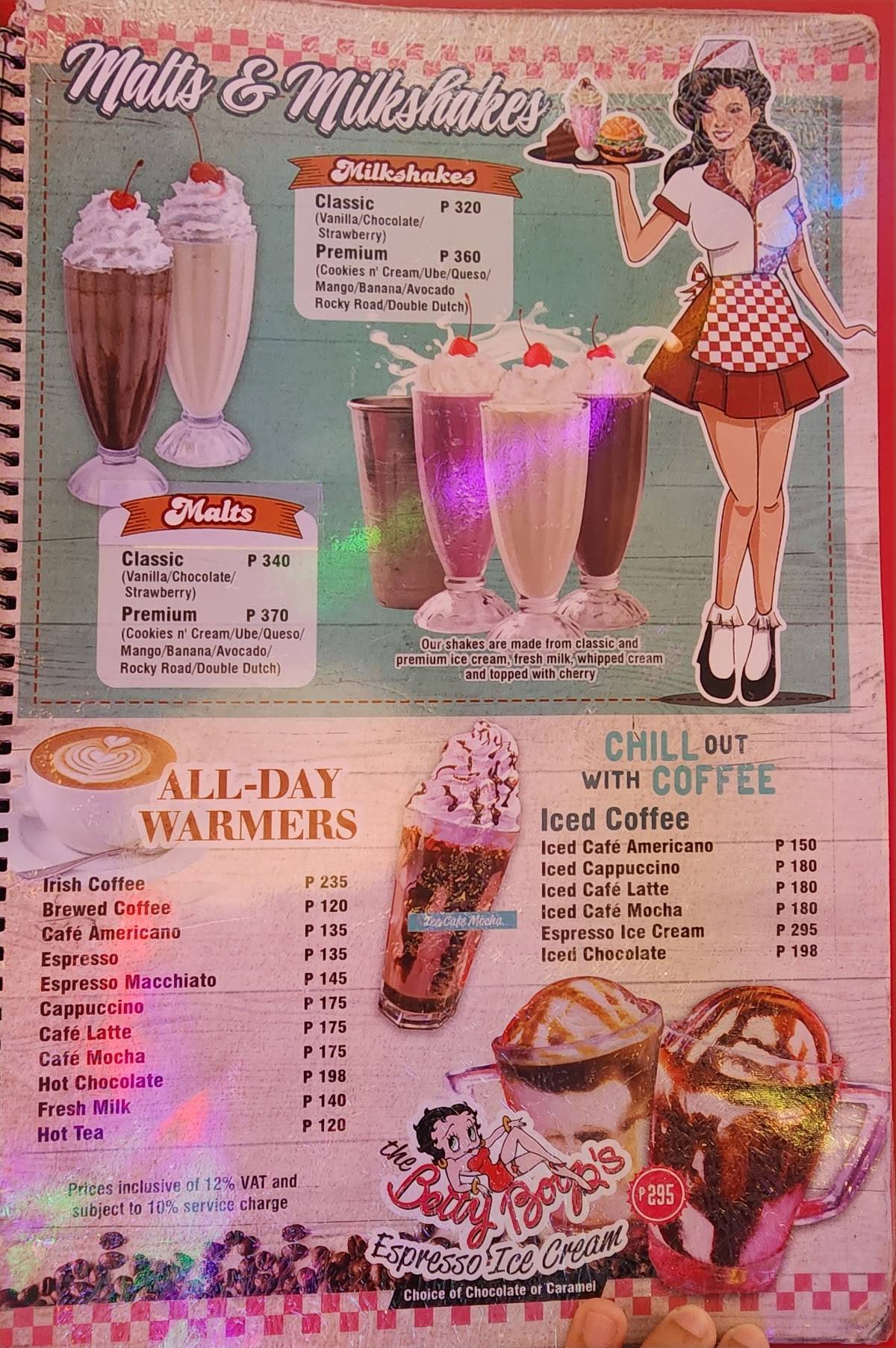 Menu at Filling Station Bar And Cafe, Makati, P Burgos St