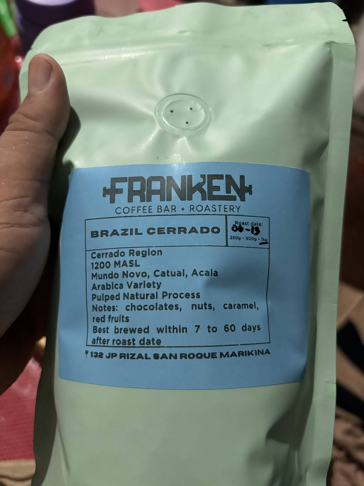 Menu at Franken Coffee Bar + Roastery, Marikina