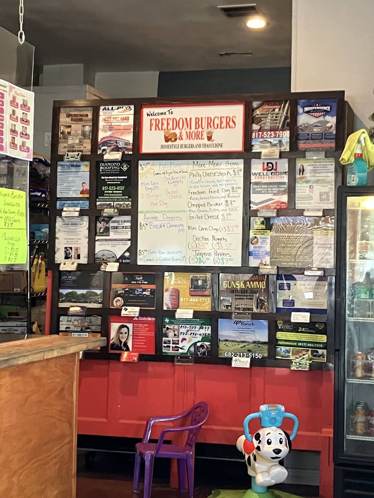 Menu at Freedom burgers & More restaurant, Sanctuary