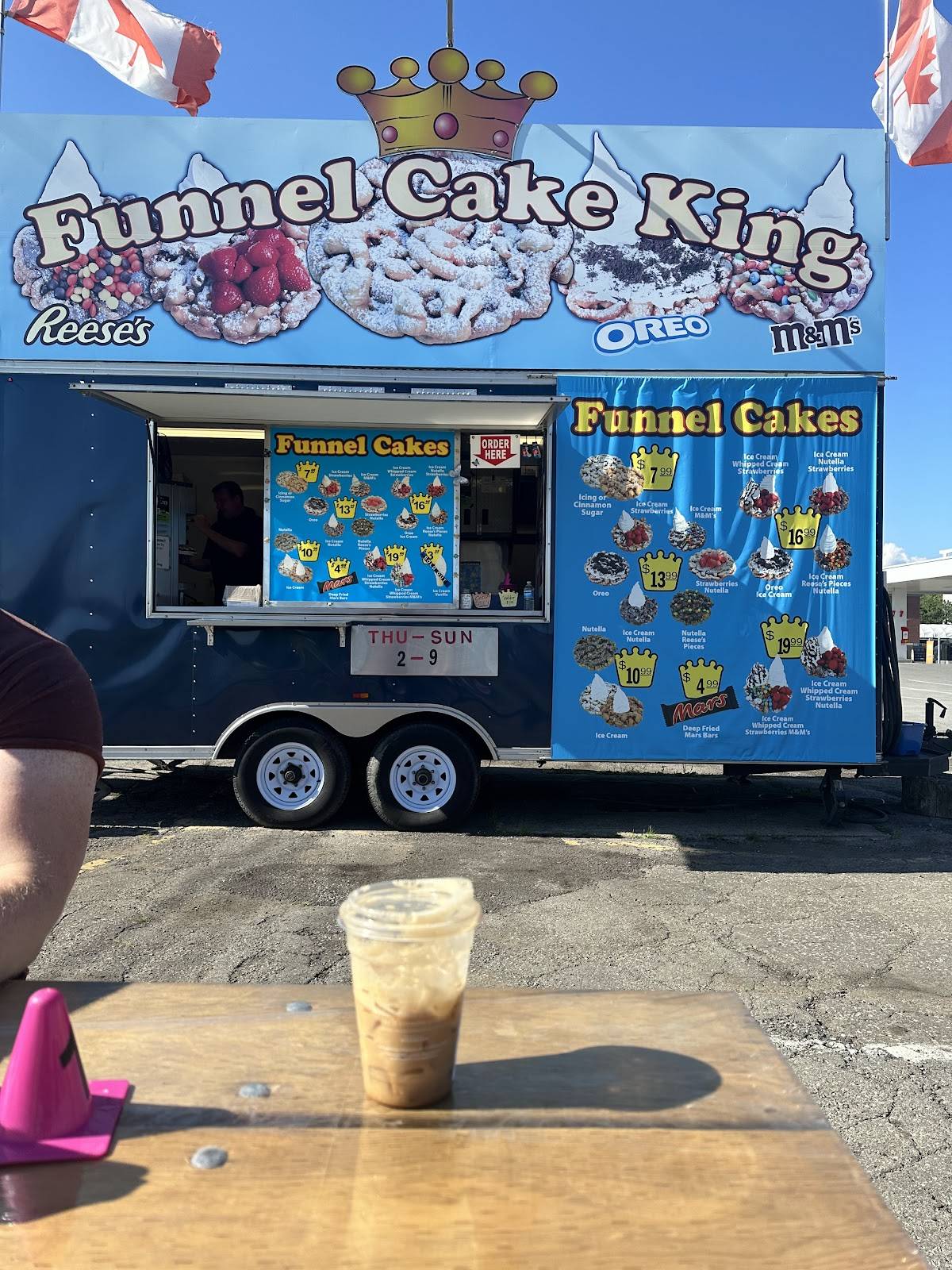 Menu at Funnel Cake King restaurant, Welland