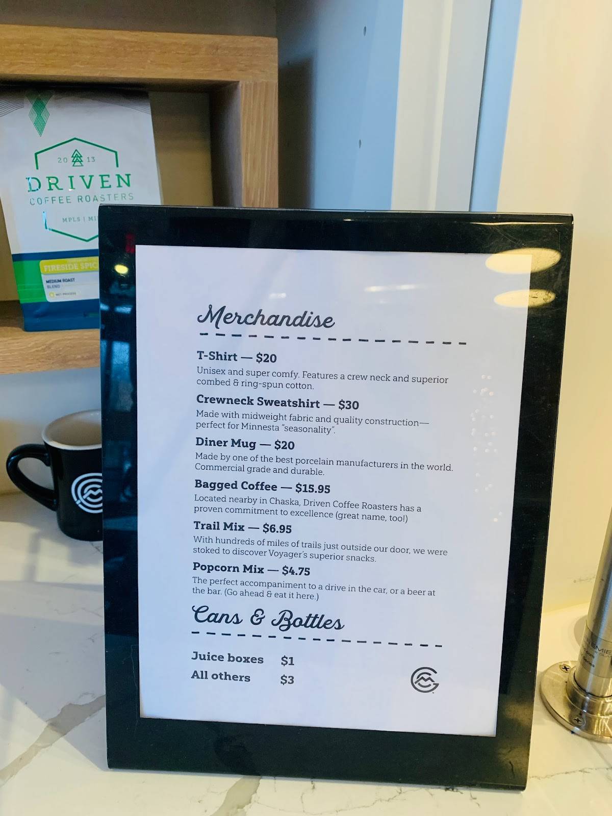 Menu at Getaway Motor Cafe, Carver