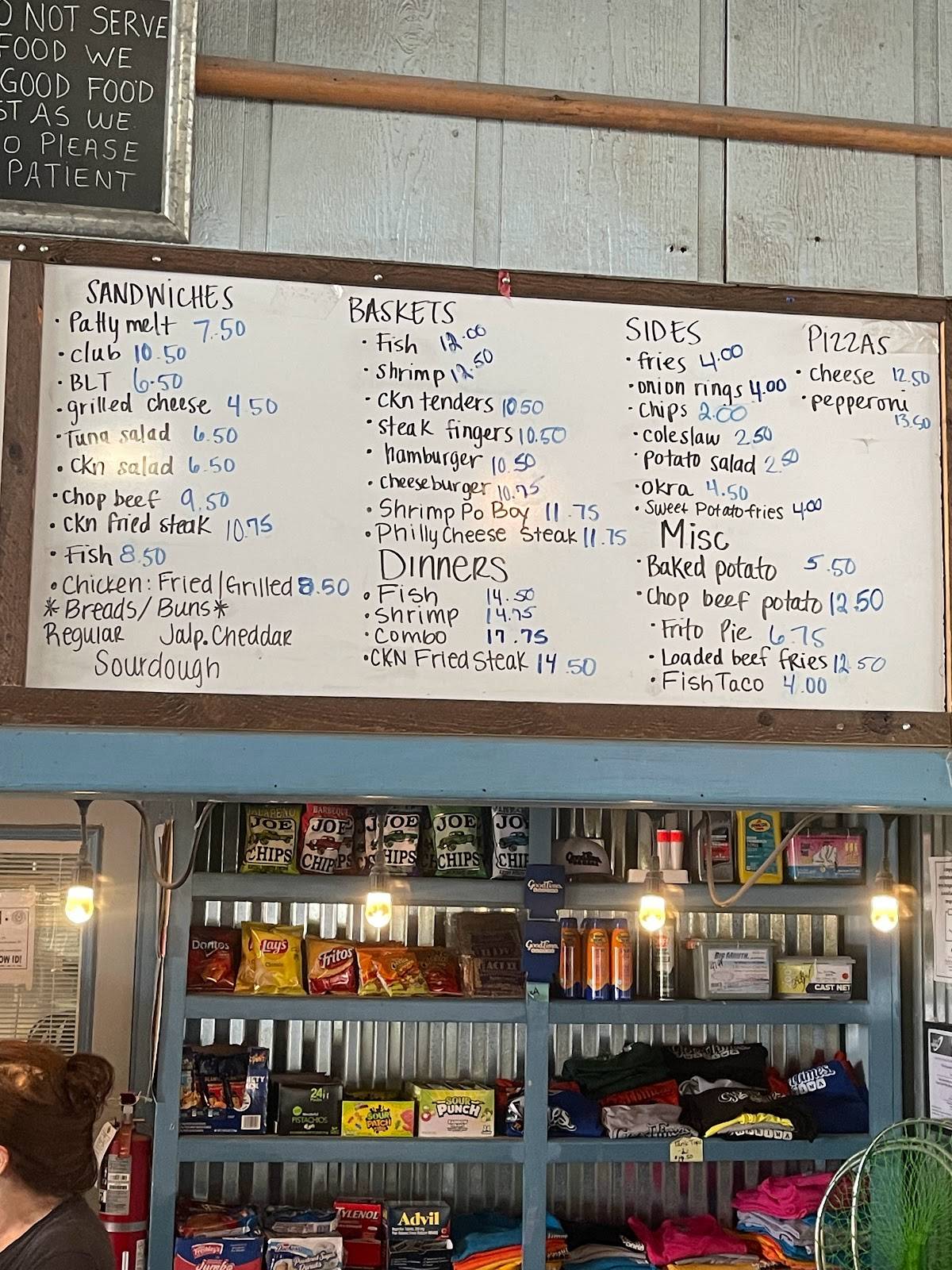 Menu at Good Times Marina restaurant, Houston