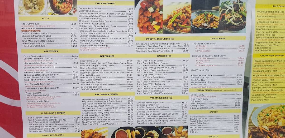 Menu at HING WOK restaurant, London