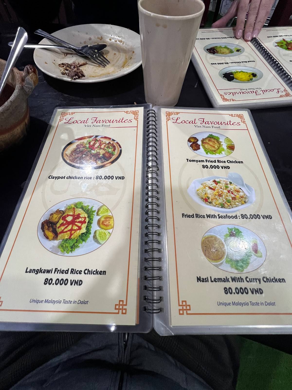 Menu at Halal Restaurant Kampung Melayu, Dalat