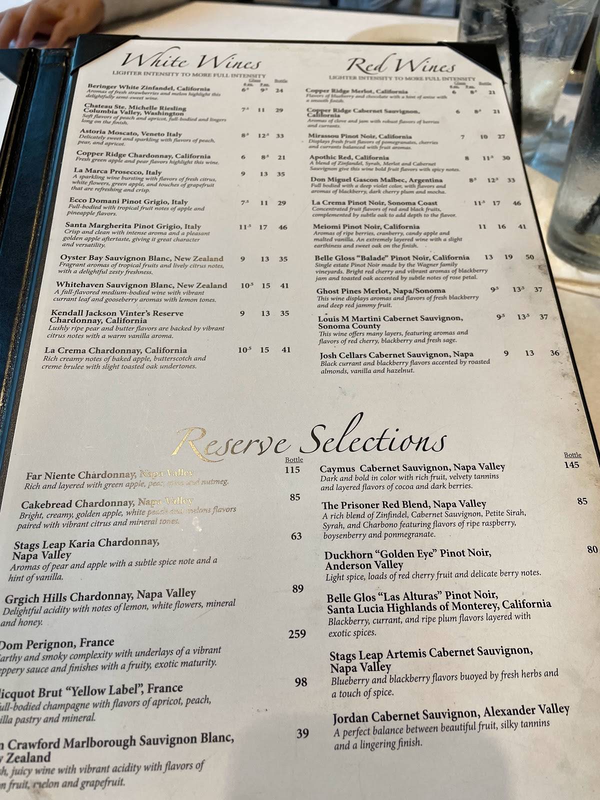Menu at Half Shell Oyster House restaurant, Gulfport