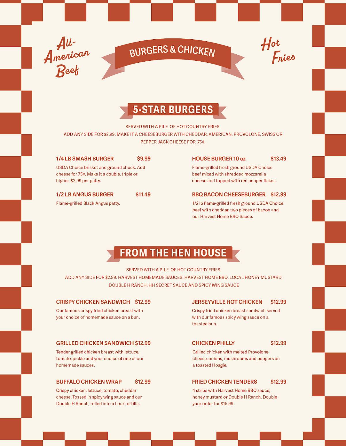Menu at Harvest Home Restaurant, Jerseyville, S State St