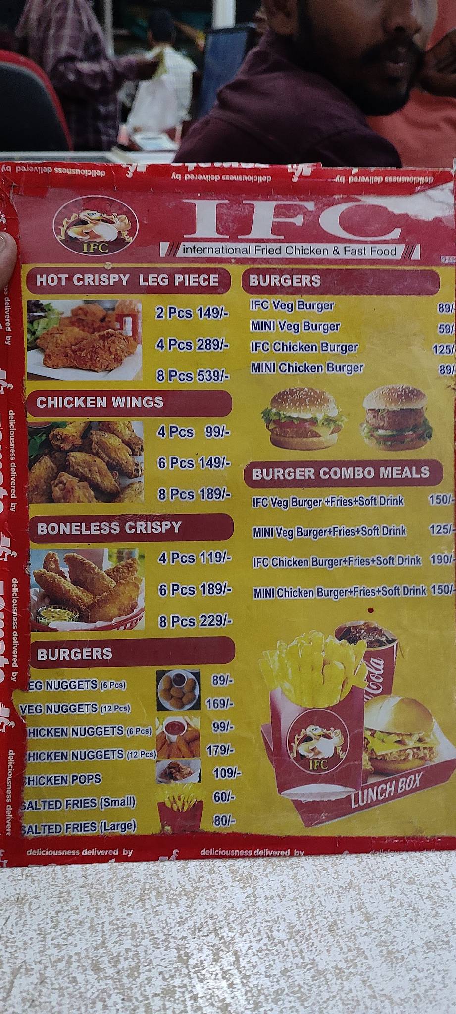Menu at IFC International Fried Chicken, Nirmal