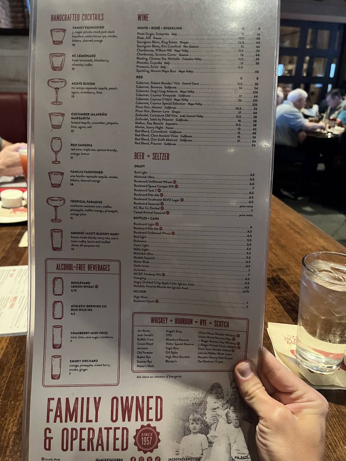Menu at Jack Stack Barbecue - Freight House, Kansas City, 101 W 22nd St