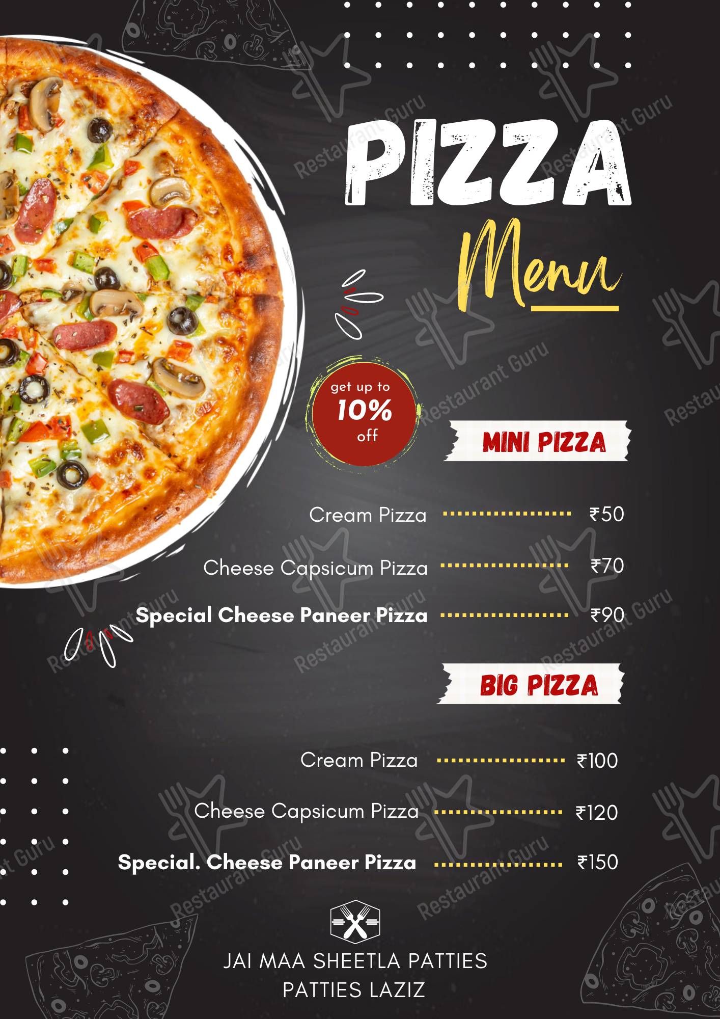 Menu at Patties laziz - Jai Maa Sheetla Patties Fast Food & Bakery ...