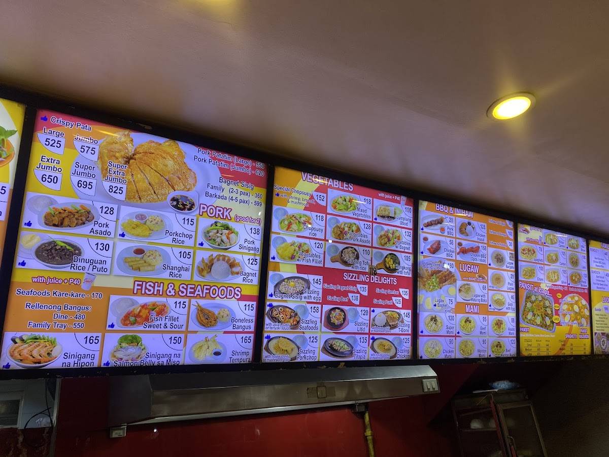Menu at Janet’s Pares House (Main Branch) restaurant, Quezon City, P2CQ+P4M