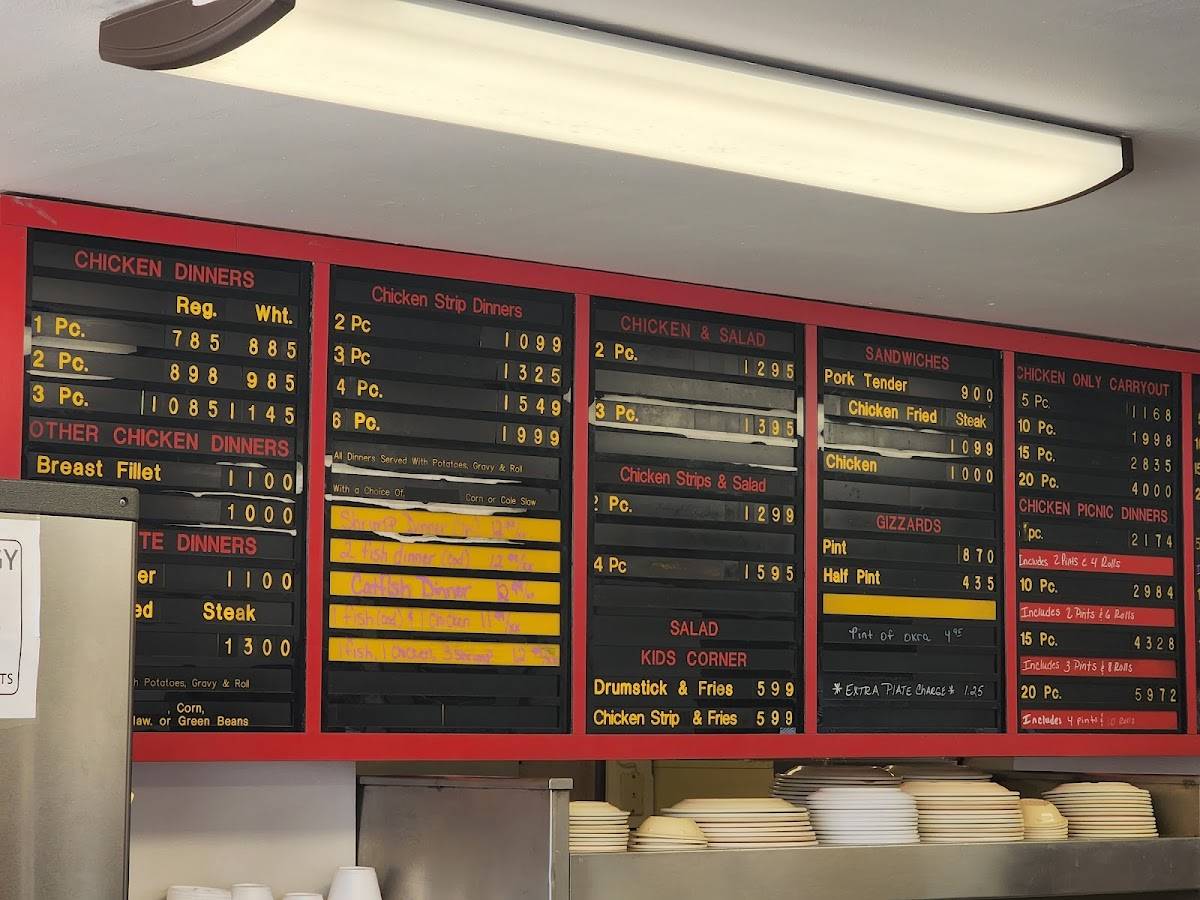 Menu at Jim's Country Style Chicken, Inc. restaurant, Salina