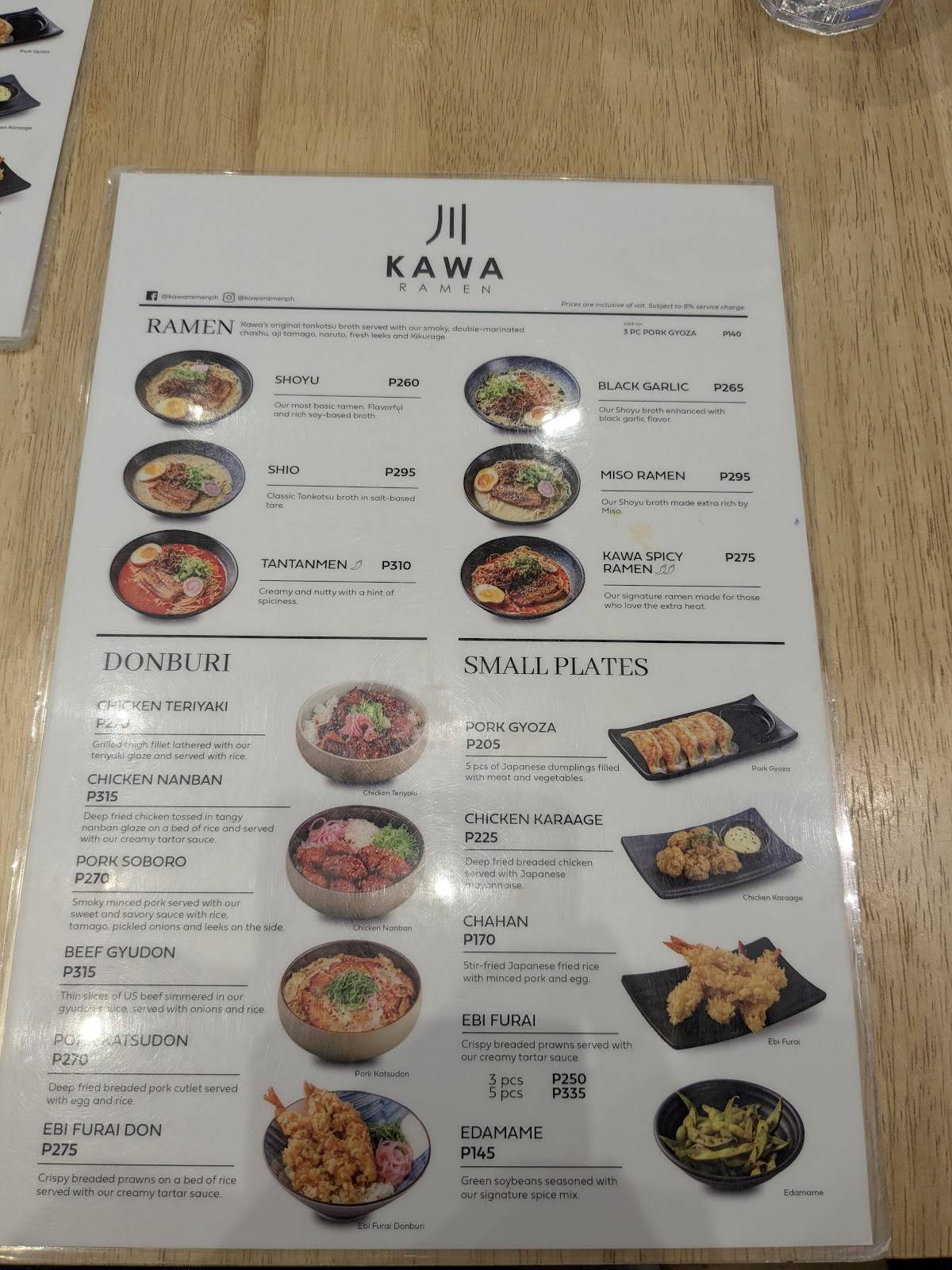 Menu at Kawa Ramen - Eton Tower Makati restaurant, Makati