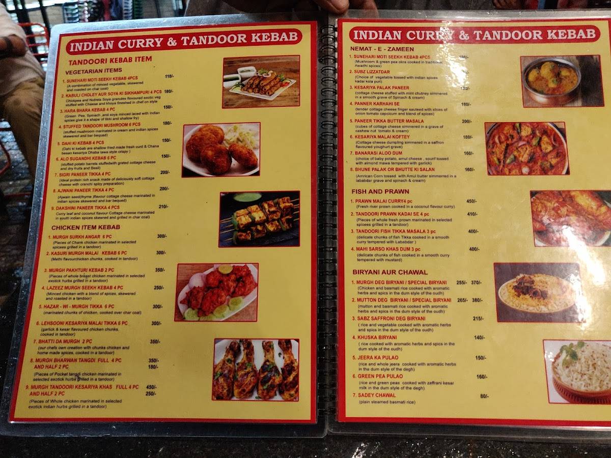 Menu at Keshariya Junction, Chinar Park, Kolkata