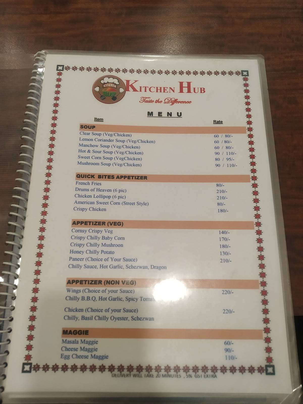 Menu at Kitchen Hub, Guwahati, 5QQ3+3Q2