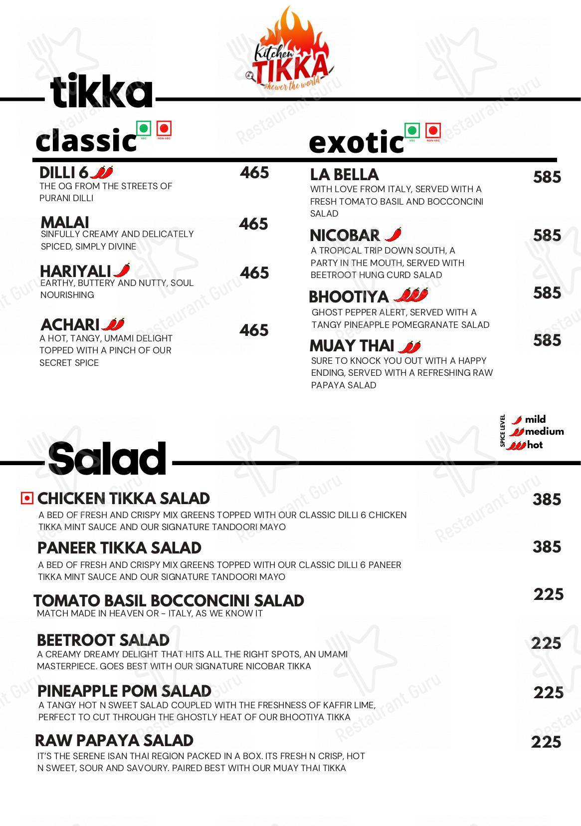 Menu at Kitchen Tikka, Pune