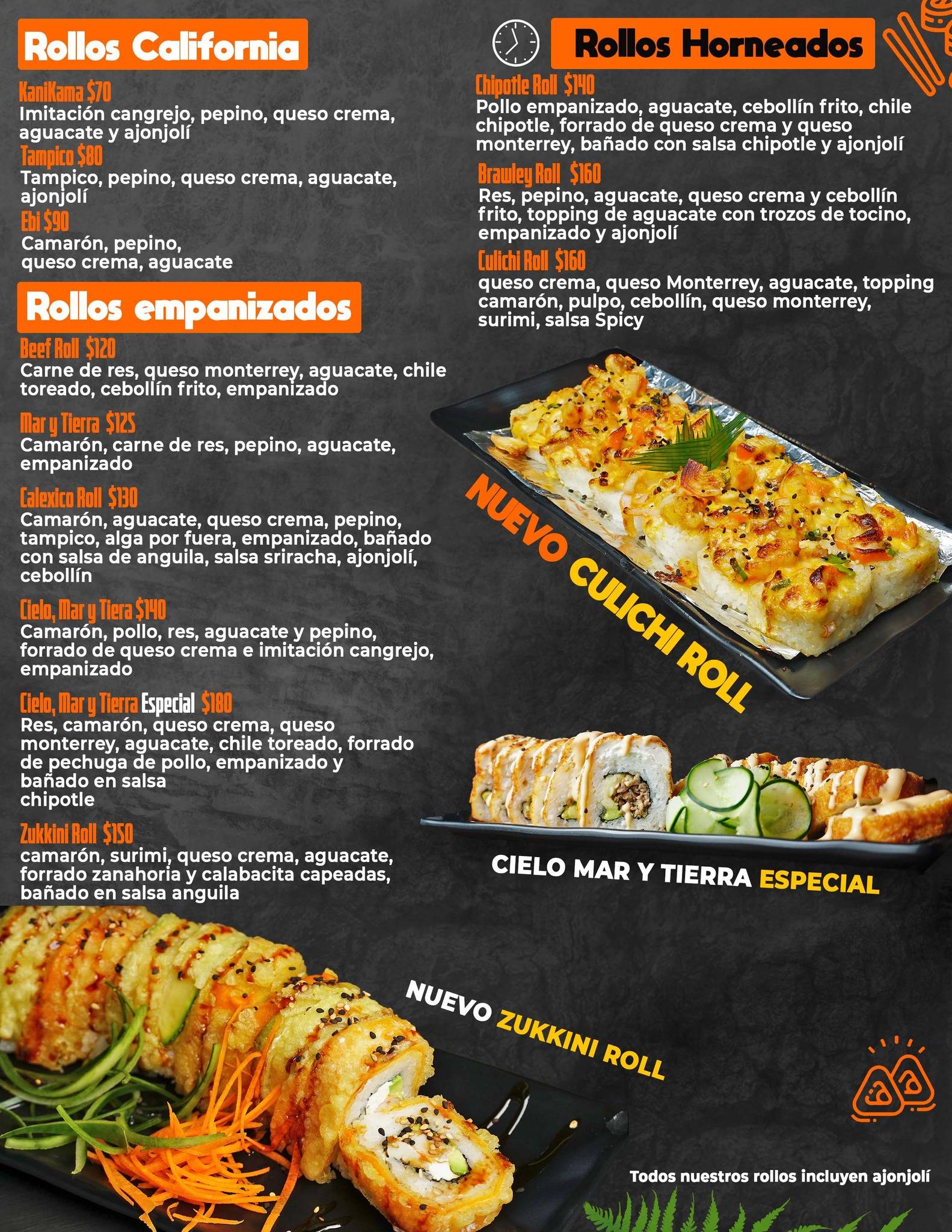 Carta del restaurante Kotori - Aviacion (Cuauhtémoc), Mexicali, Calz ...