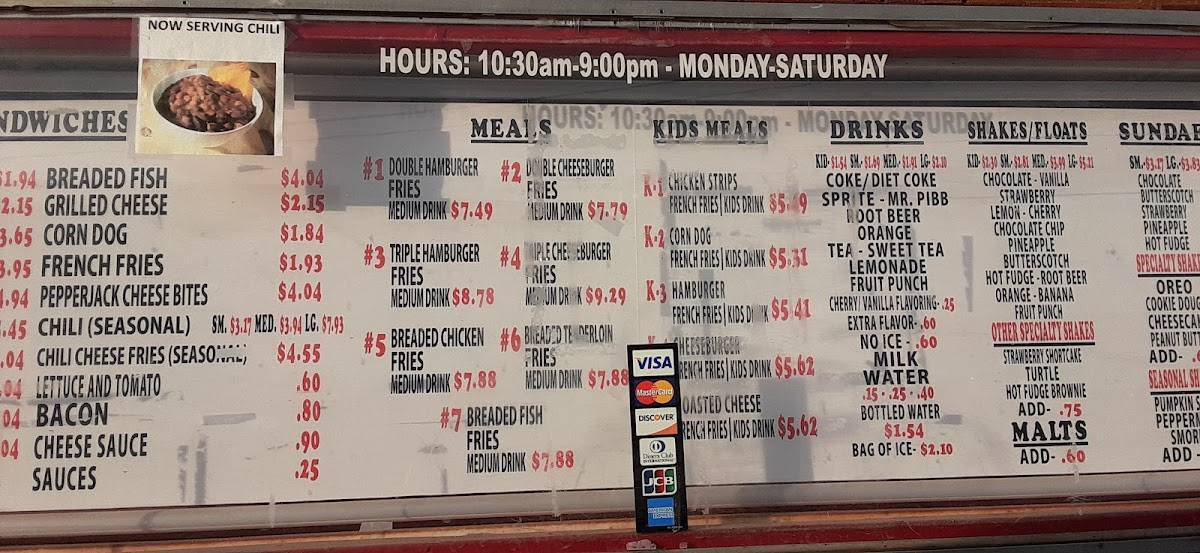 Menu at Krekel's Custard Mt. Zion restaurant, Mount Zion, IL-121