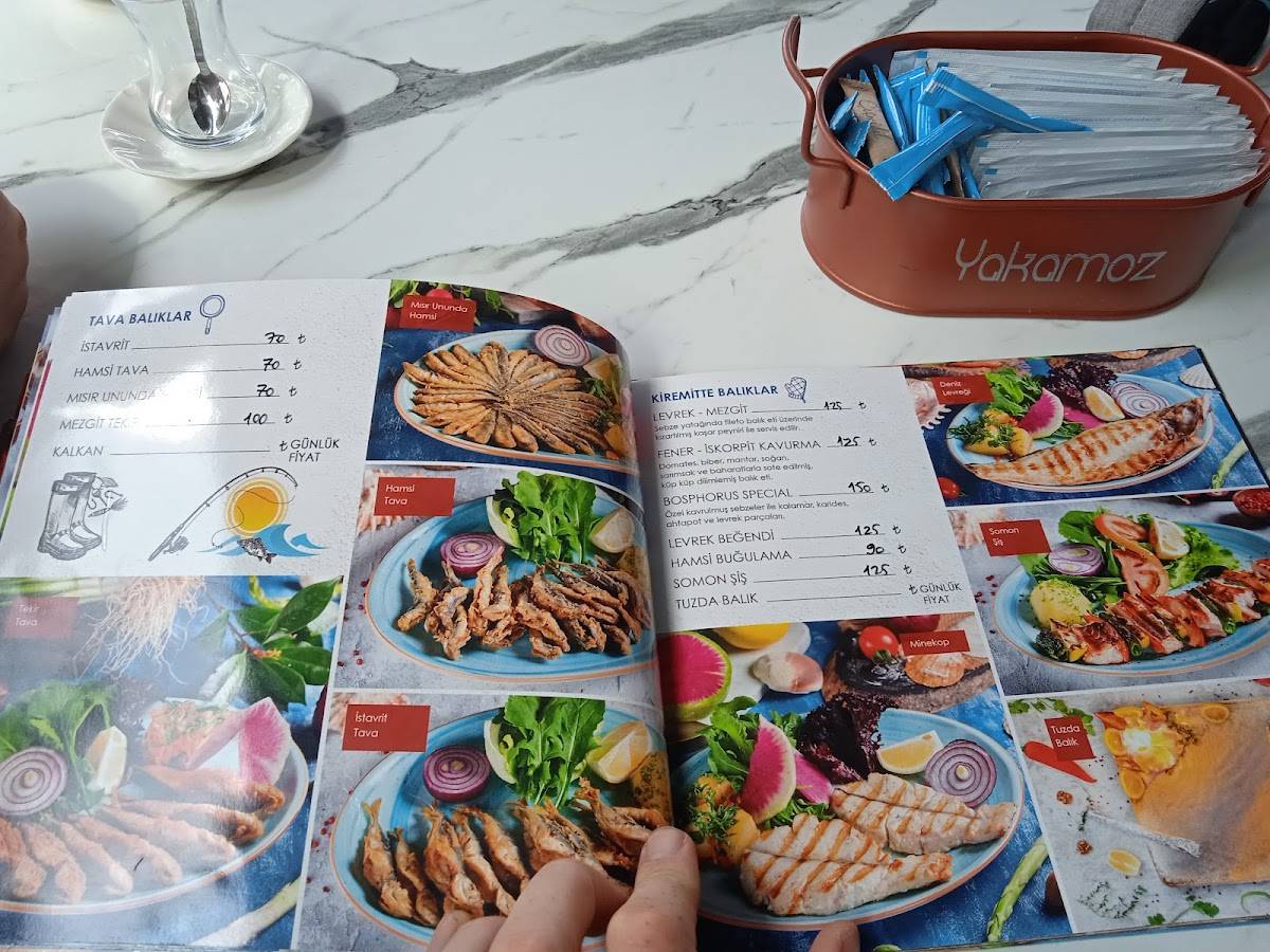 Menu at Kuleli Yakamoz Restaurant, Istanbul, Kuleli Cd. No:69