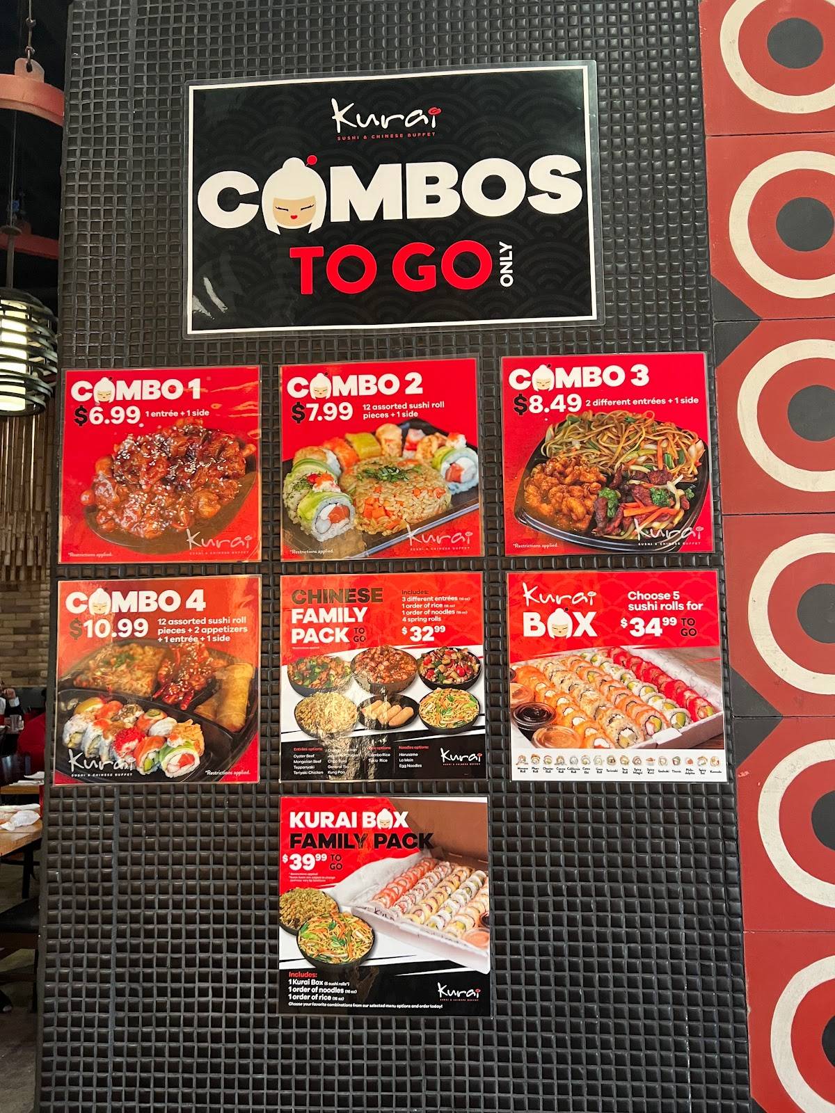 Menu at Kurai Sushi & Chinese Buffet restaurant, Pharr, S Jackson Rd #1
