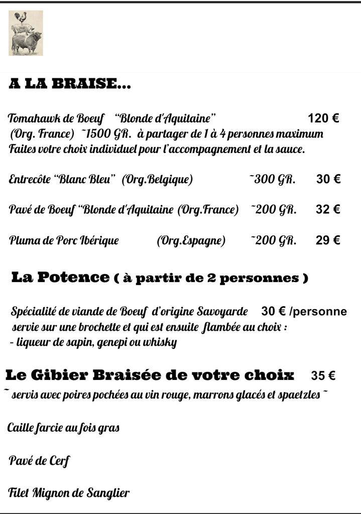 Menu au L'Accord Parfait restaurant, Divonne-les-Bains