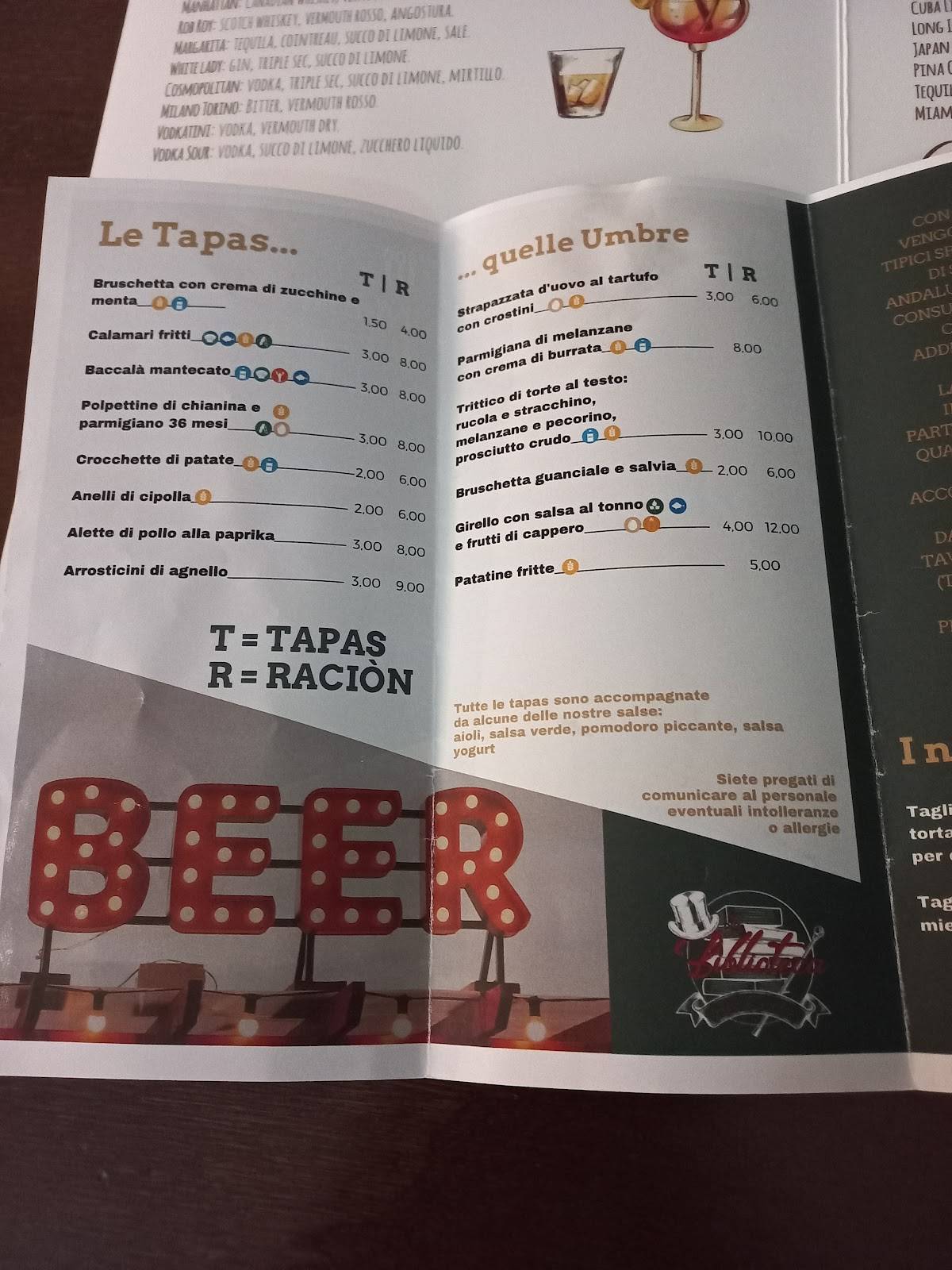 Menu da la biblioteca del conte ristorante, Perugia