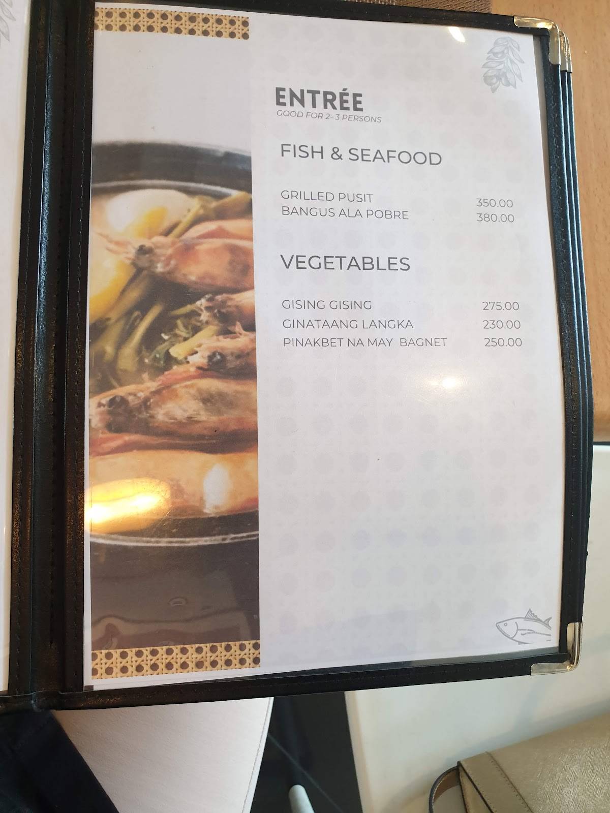 Menu at La Kusina at Carmelray restaurant, Calamba