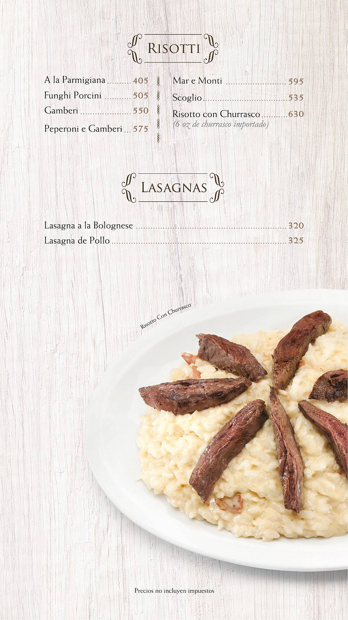 Carta del restaurante La Locanda Punta Cana, Punta Cana, Avenida ...