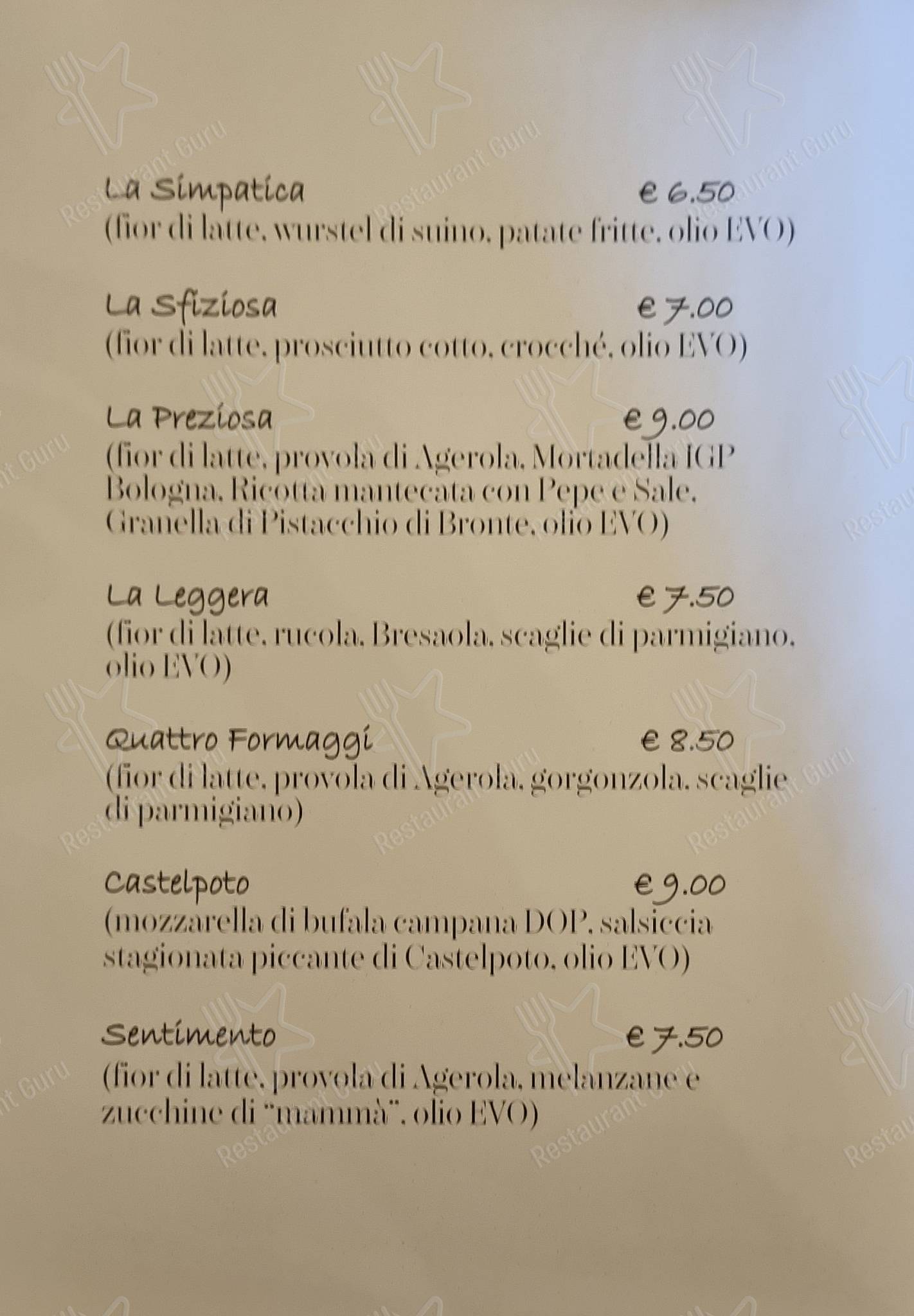 Menu da La Locanda del Battista ristorante, Apollosa