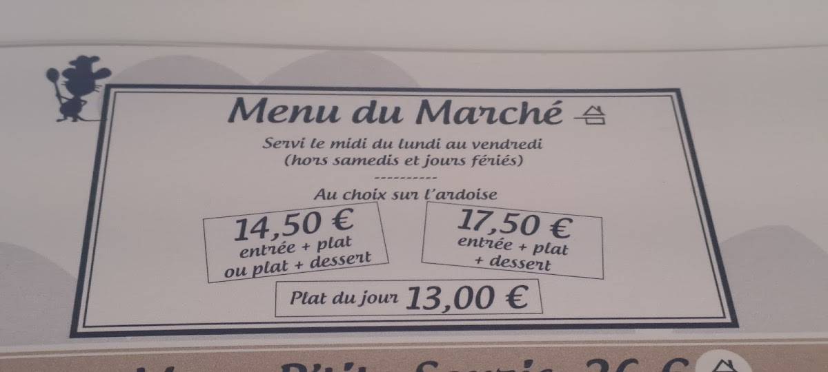 Menu au Restaurant La P'tite Souris, Vannes