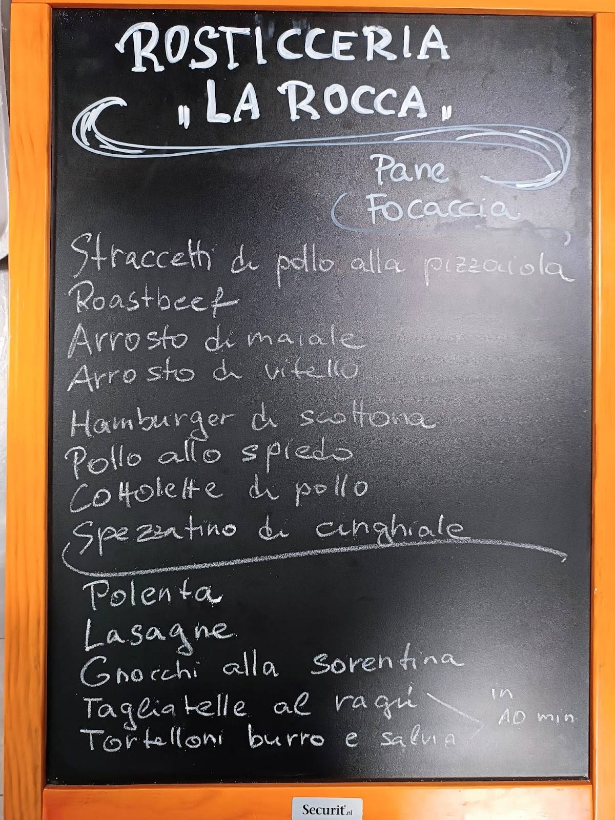 Menu da La Rocca Rosticceria ristorante, Castel San Pietro Terme
