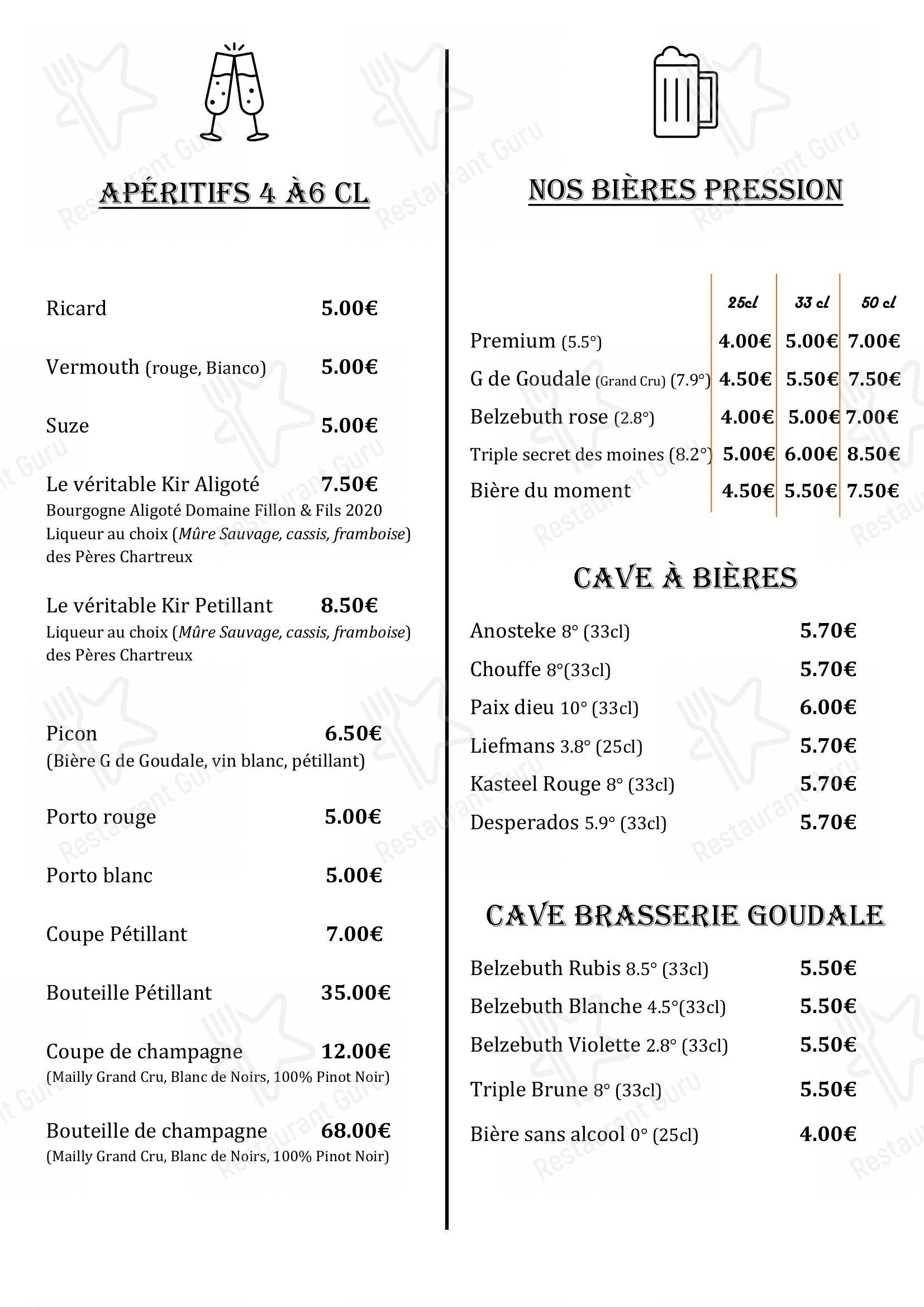 Menu au le carre saint martin restaurant, Saint-Martin-au-Laërt