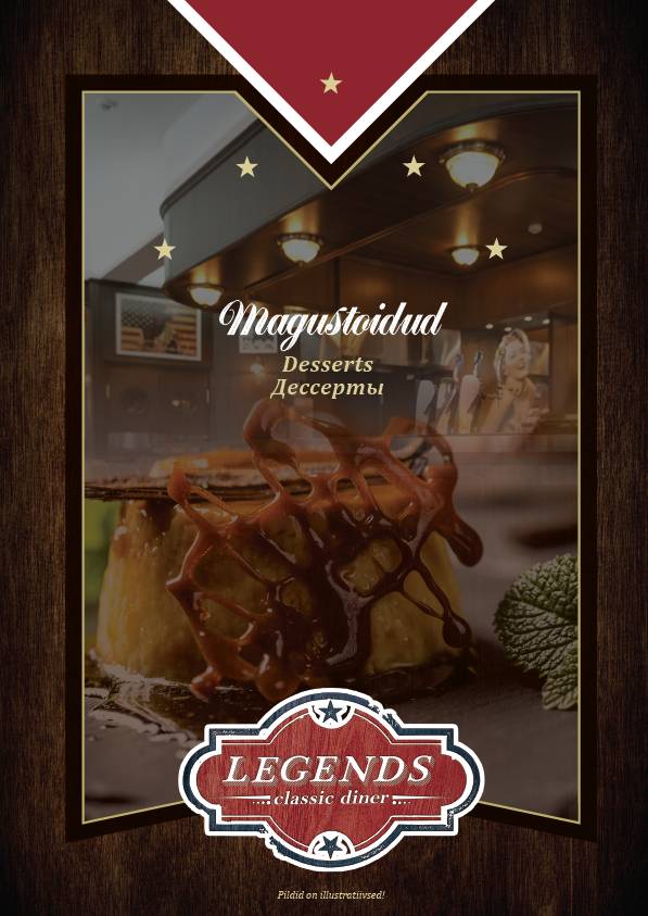 Carta del restaurante Legends Foods OÜ, Keila