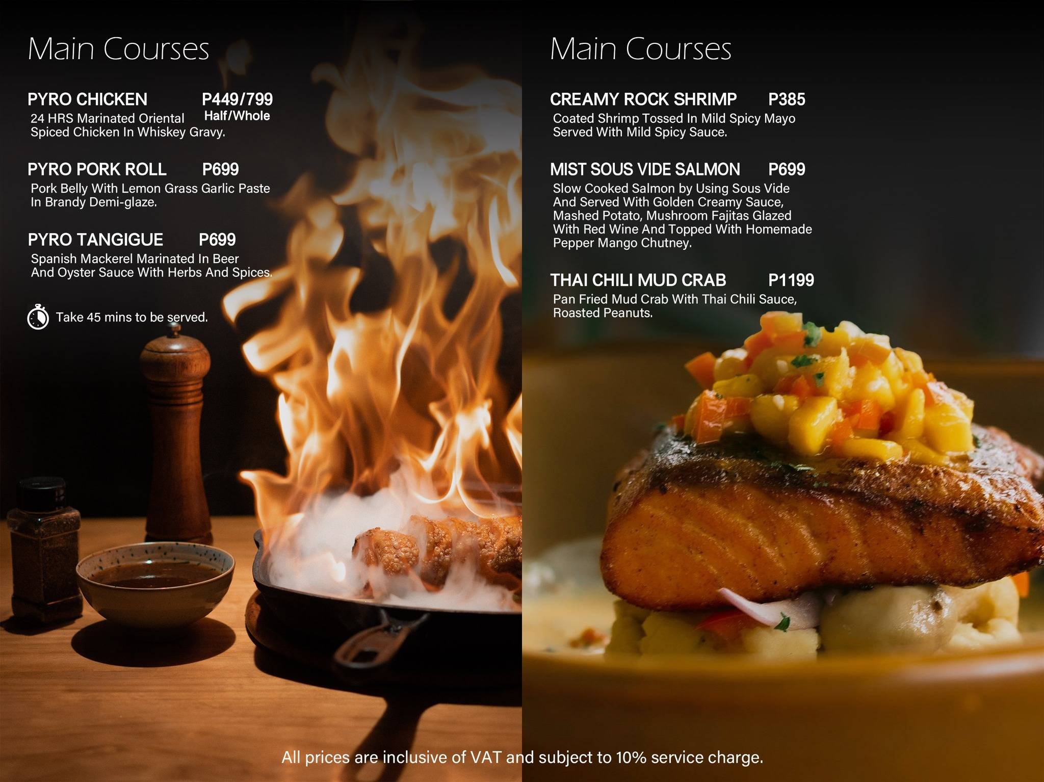Menu at MIST restaurant, Panglao, Anos Fonacier Circumferential Rd