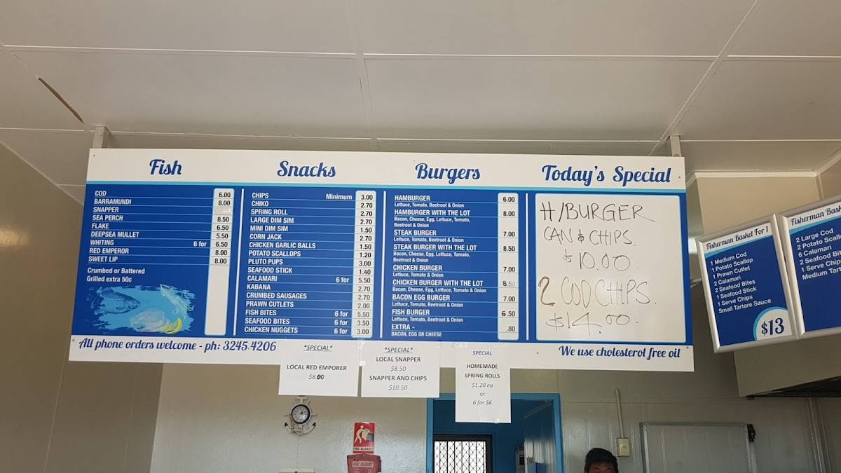 Menu at Mac's Takeaway restaurant, Capalaba