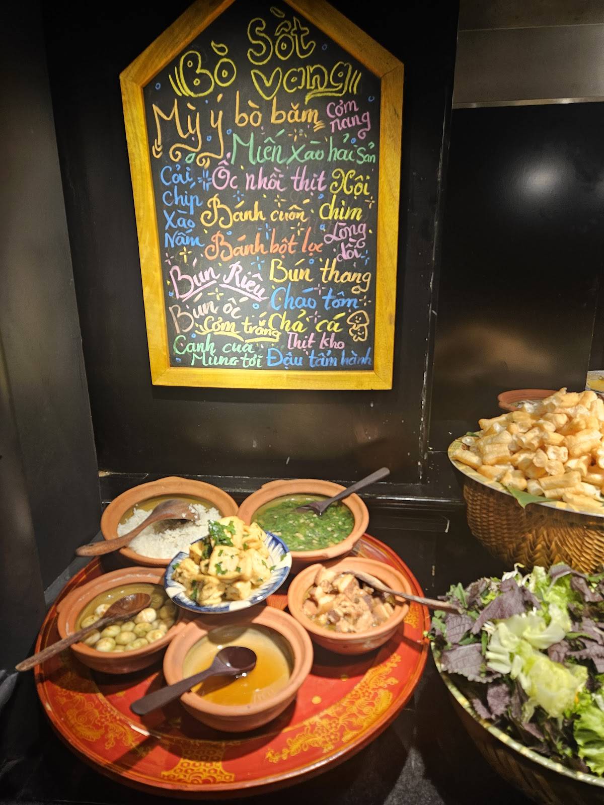 Menu at Maison Sen Buffet restaurant, Hanoi, 61 Trần Hưng Đạo