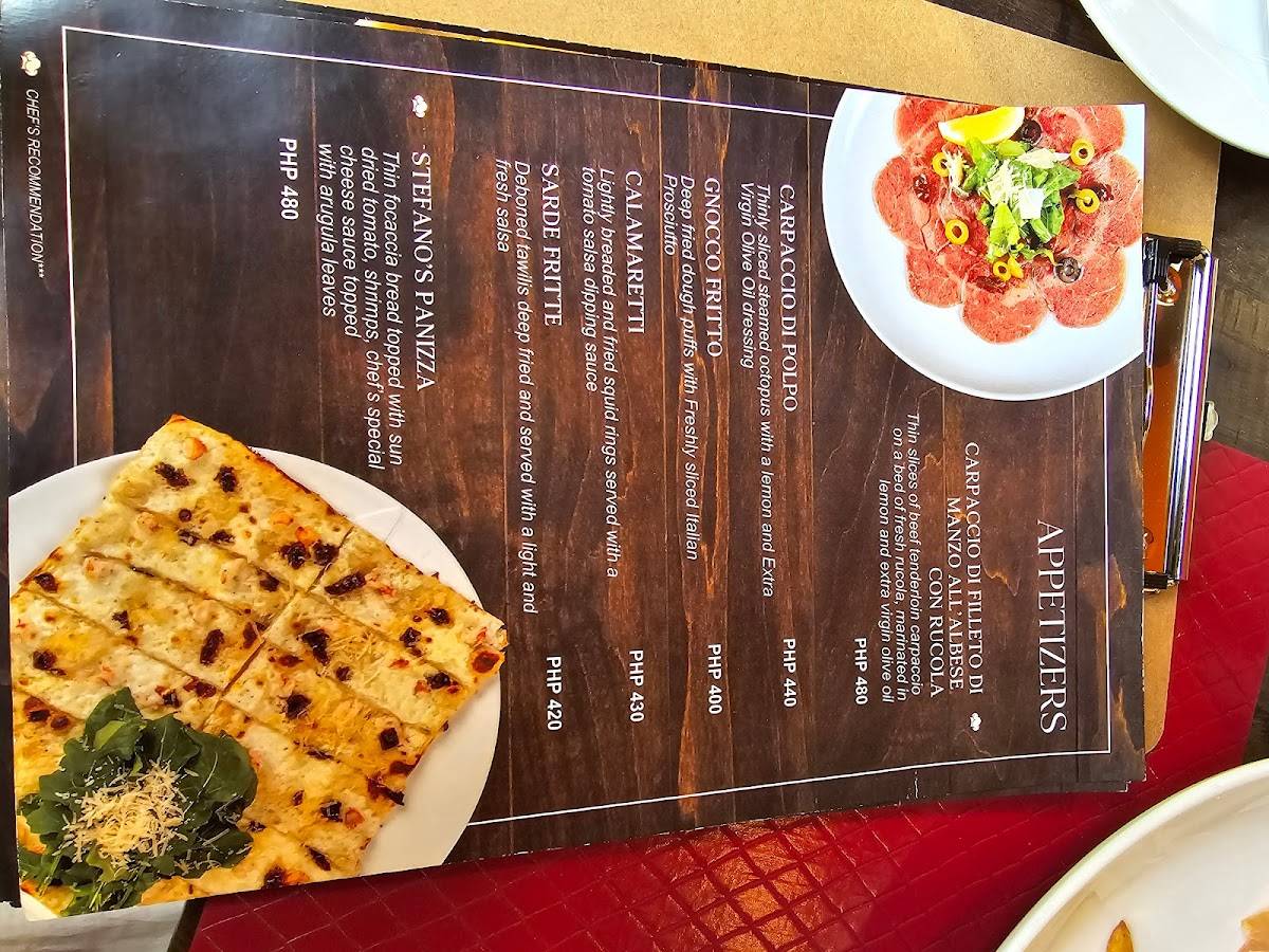 Menu at Mario Mio restaurant, Silang, 5XV7+3HF