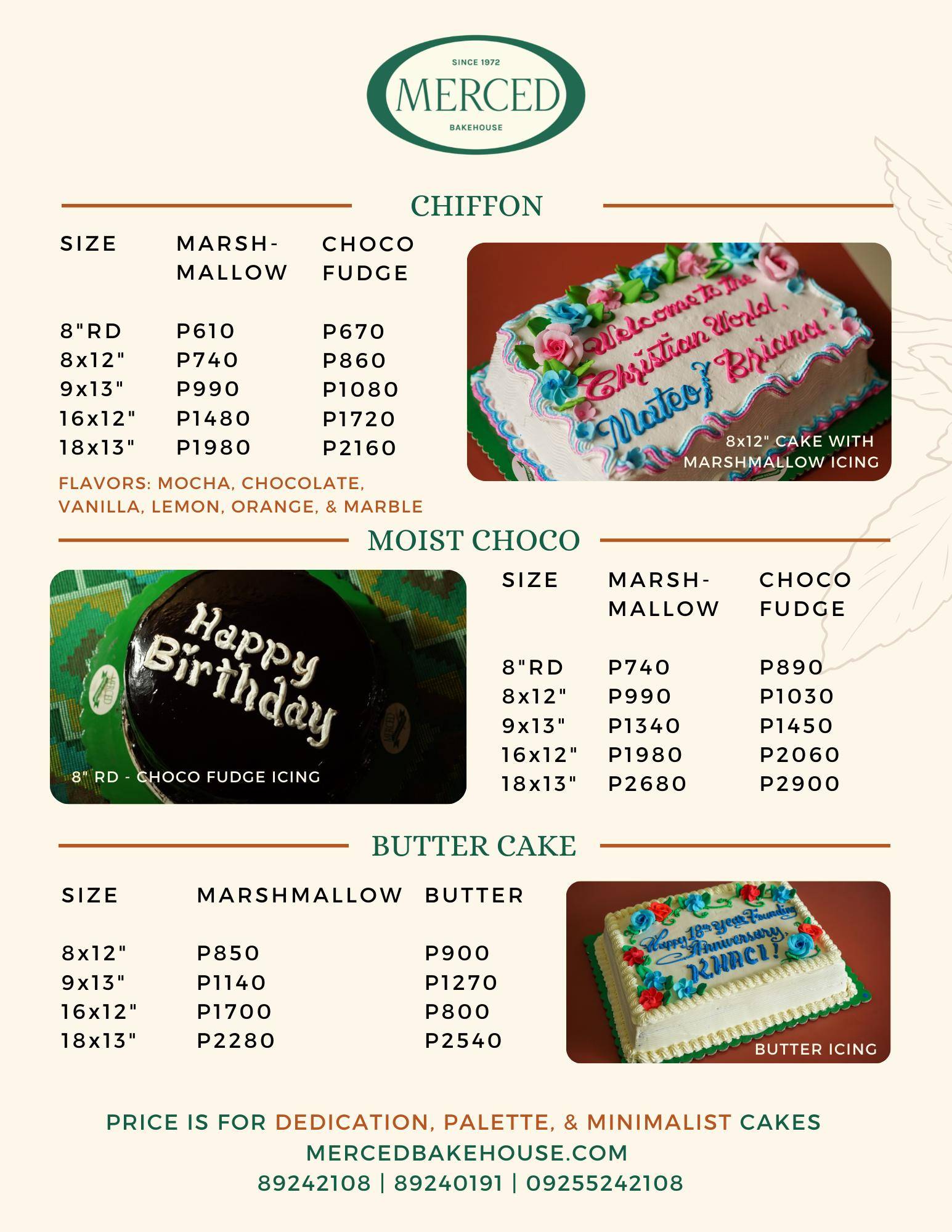 Menu at Merced Bakehouse and Restaurant, Quezon City, 869 Epifanio de ...
