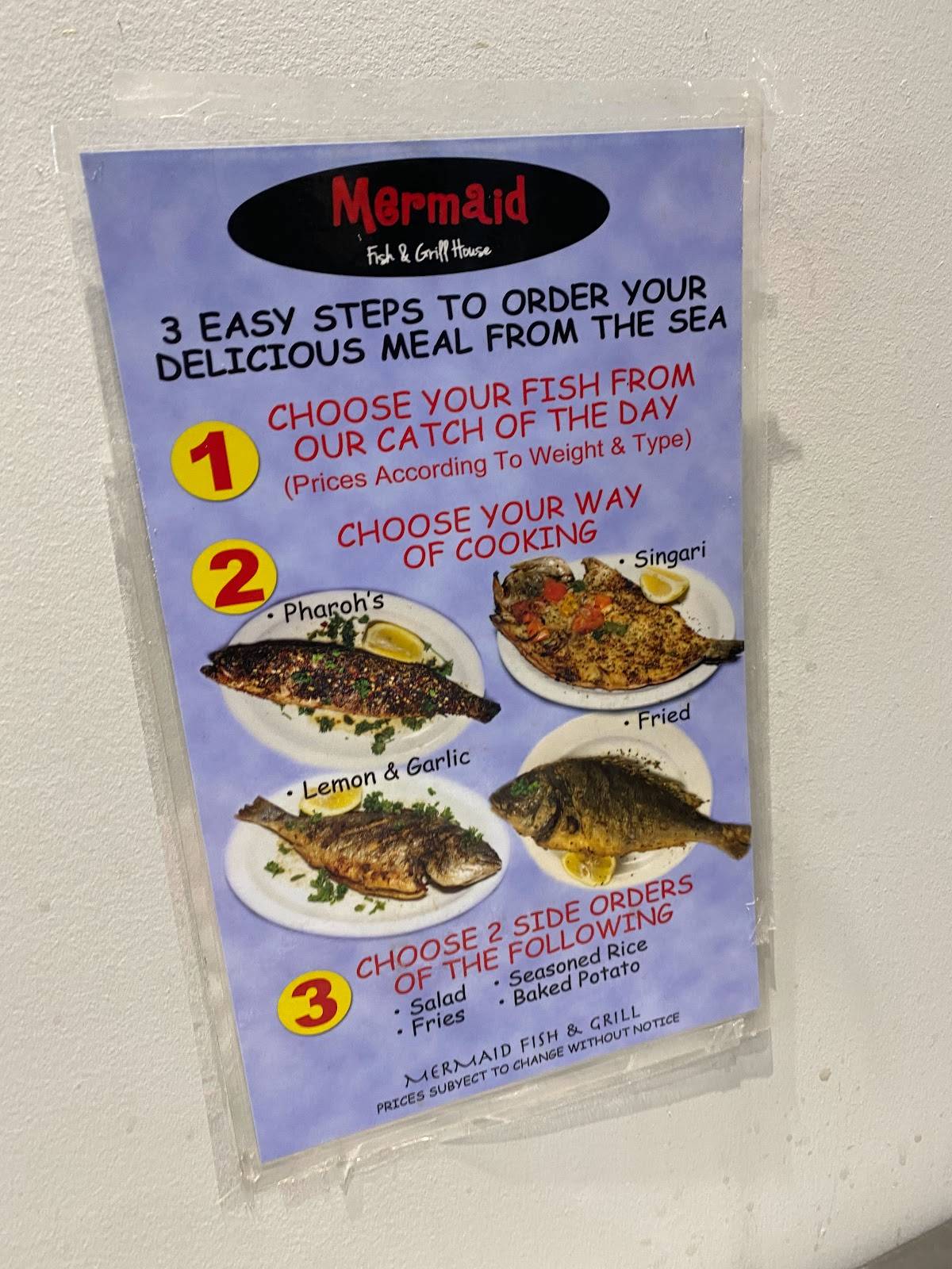 Menu at Mermaid Fish & Grill House restaurant, Mississauga