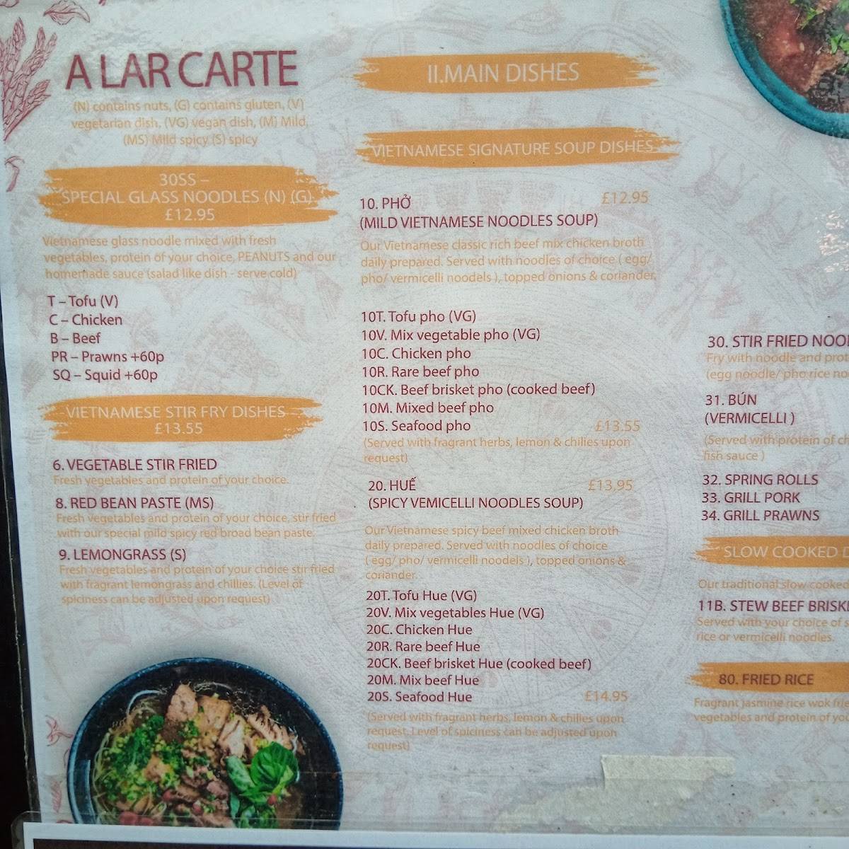 Menu at Miss Vietnam Restaurant, Biggleswade