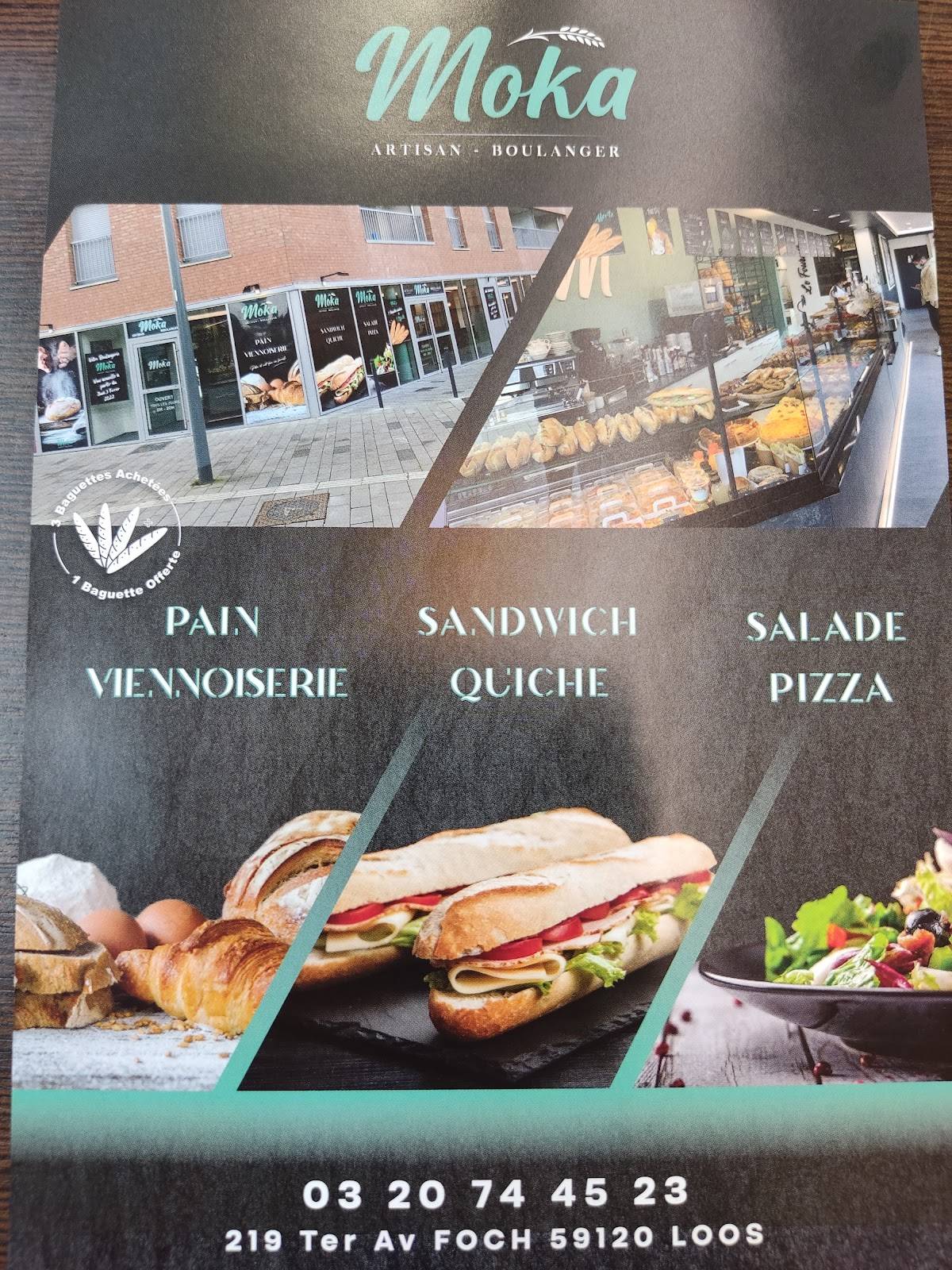 Menu at Moka restaurant, Loos