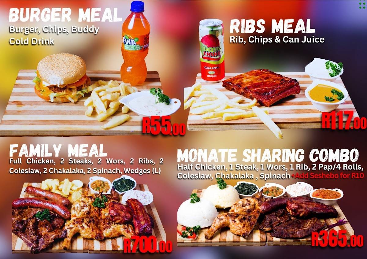 Menu at Monate City Lifestyle Village restaurant, Thohoyandou, R524 ...