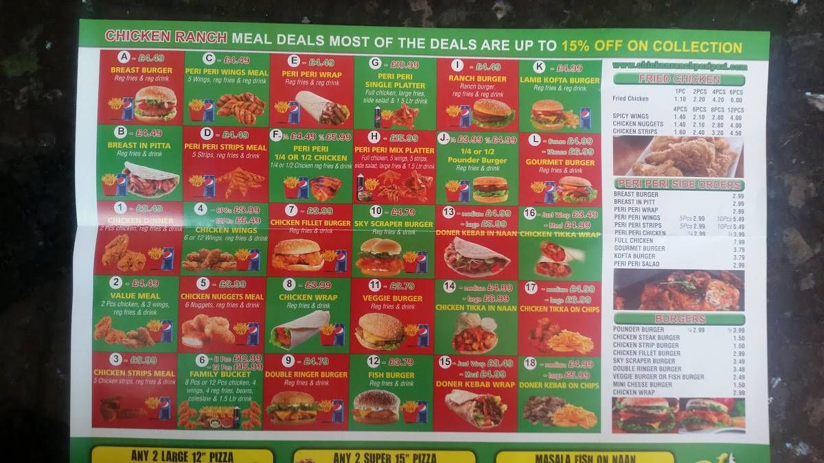 Menu at Mr Cod & Pizza fast food, Slough