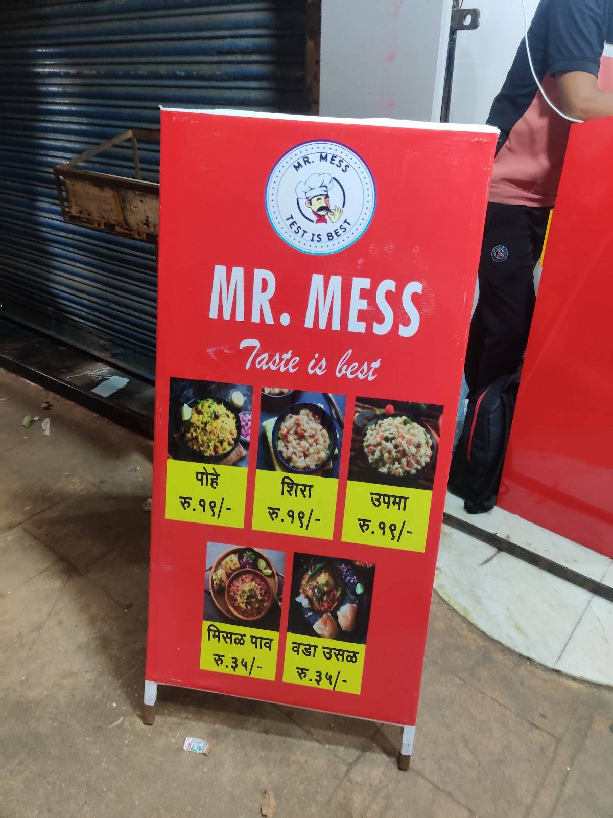 Menu at Mr. Mess, Mumbai
