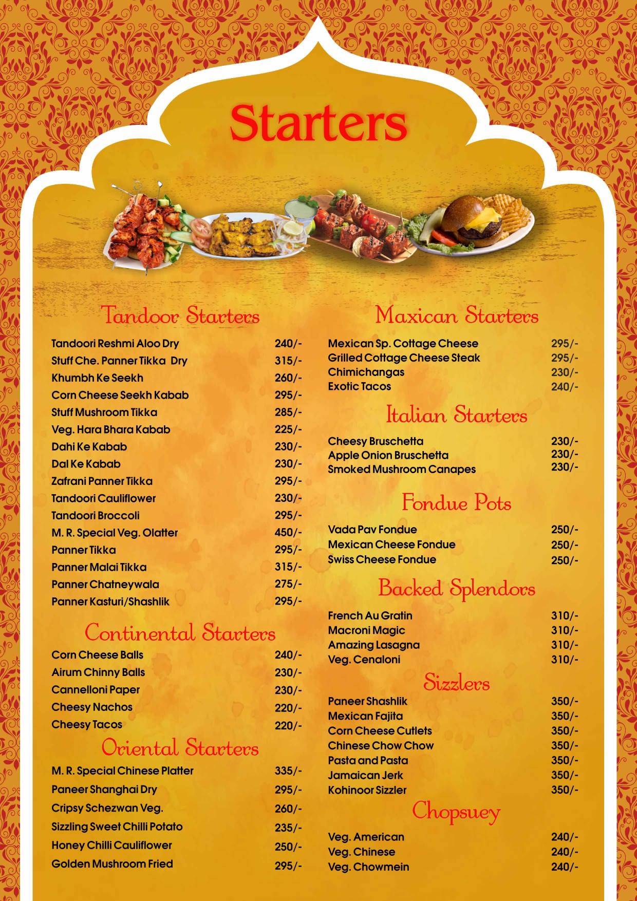 Menu at My Restaurant, Vadodara, Old Padra Road