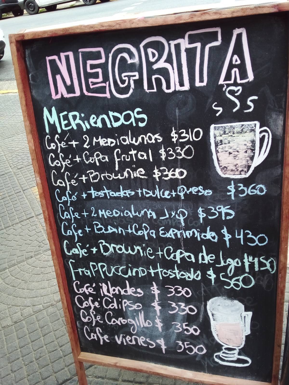 Carta del restaurante NEGRITA RESTO LOUNGE, Avellaneda