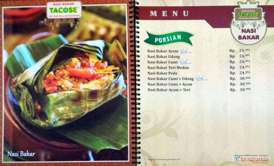 Menu at Nasi Bakar Pusat Supermal Karawaci restaurant, Tangerang, Lippo ...