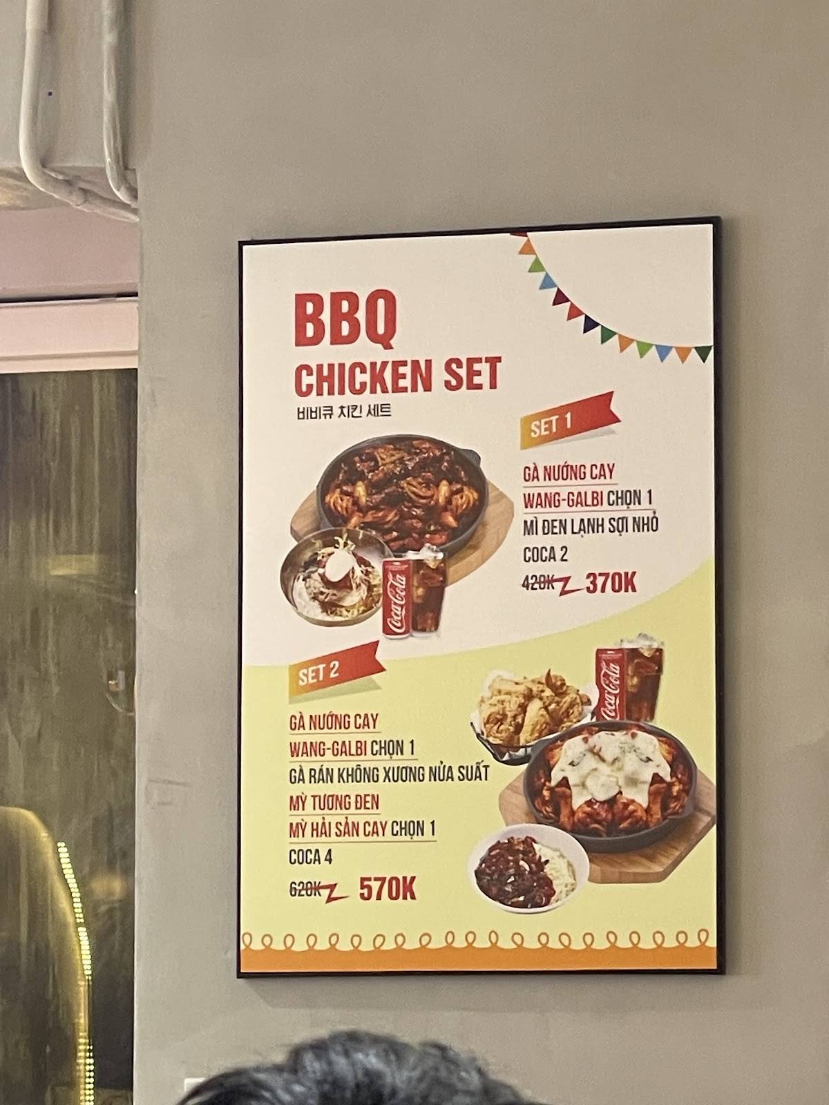 Menu at Nollowa Chicken restaurant, Hanoi, 152 Đ. Thụy Khuê