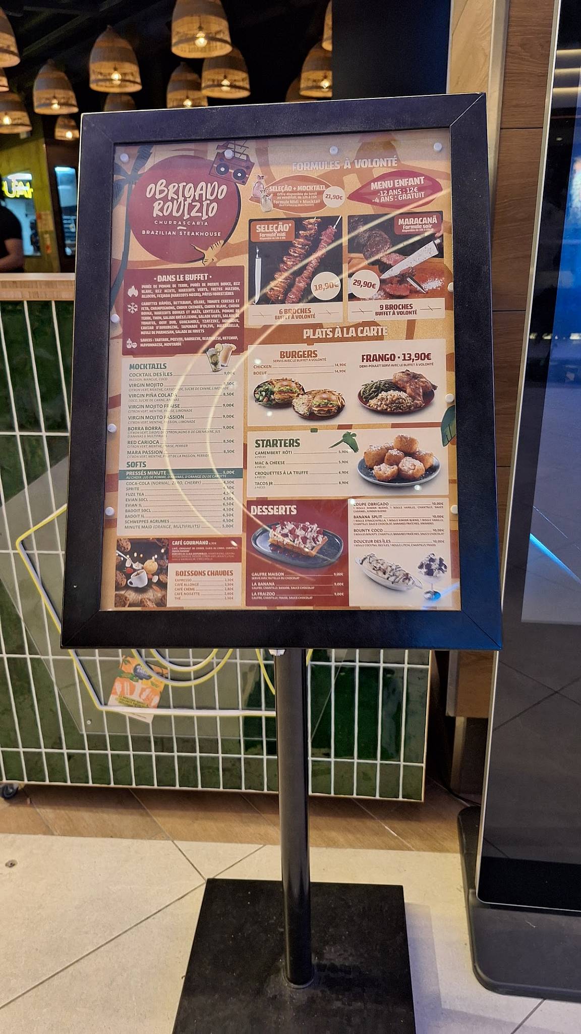 Menu at Obrigado rodizio Evry2 restaurant, Évry