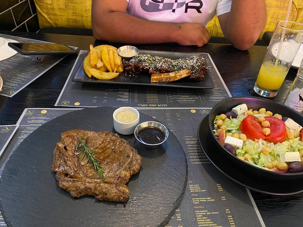 Menu at Olive & Grill restaurant, Cape Town